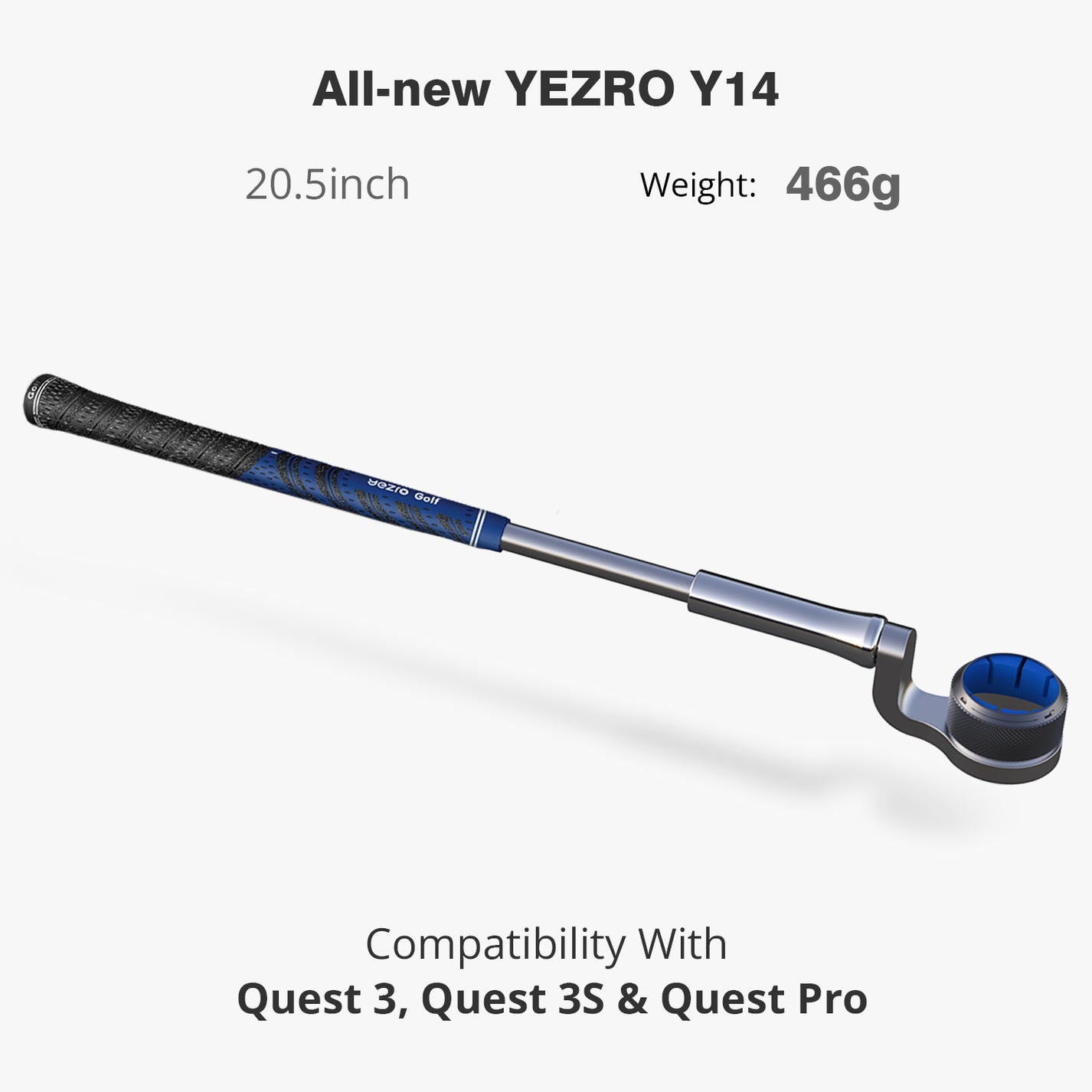 YEZRO Y14 | 20.5" VR Golf Club Attachment for Meta Quest 3/Quest 3S, f ...